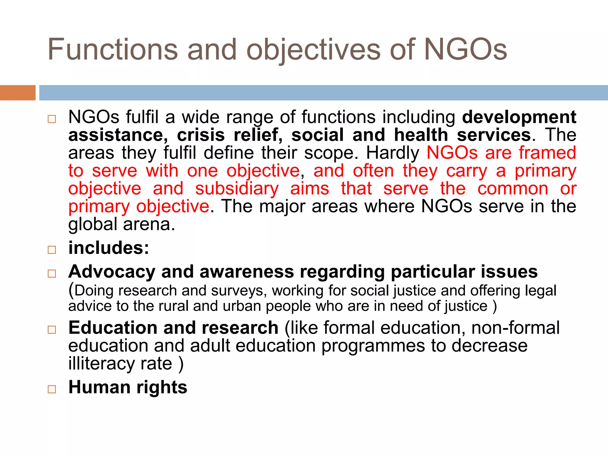 Non government organization( ng os) | PPTX