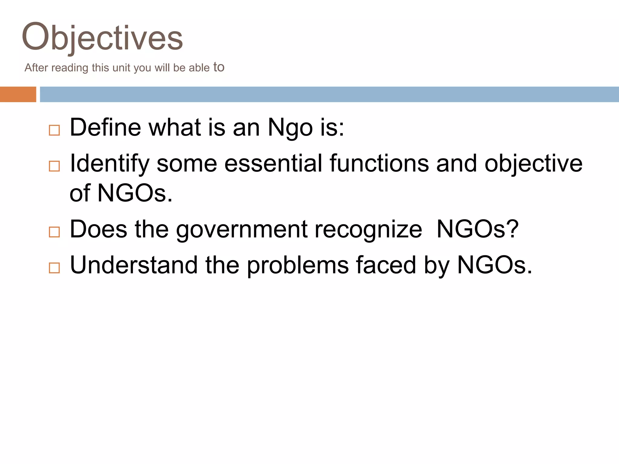 Non government organization( ng os) | PPTX