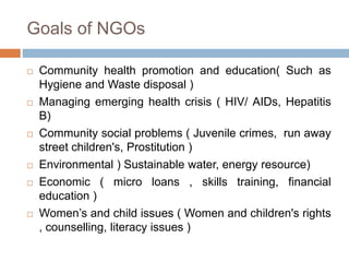 Non government organization( ng os) | PPTX
