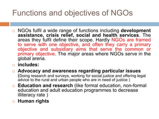 Non government organization( ng os) | PPTX