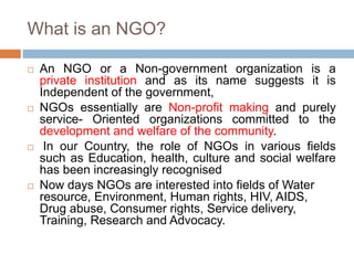 Non government organization( ng os) | PPTX