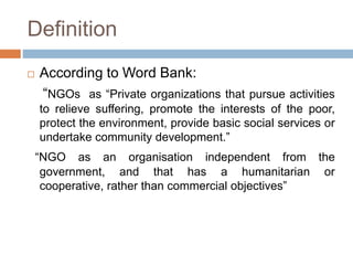 Non government organization( ng os) | PPTX