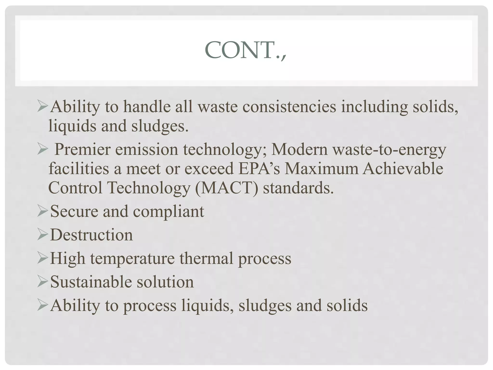 Non-Hazardous Waste Management Technologies | PPTX
