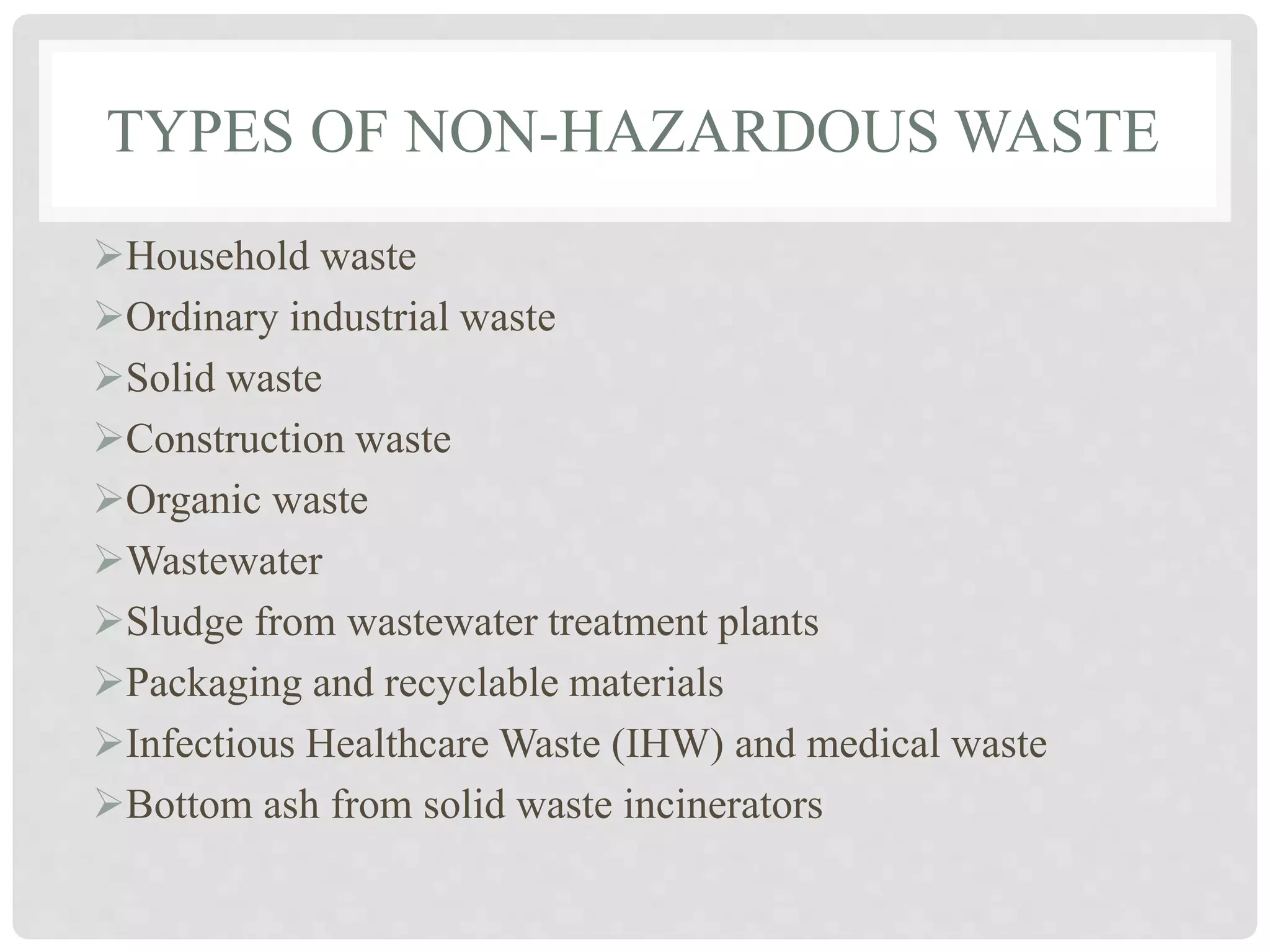 Non-Hazardous Waste Management Technologies | PPTX