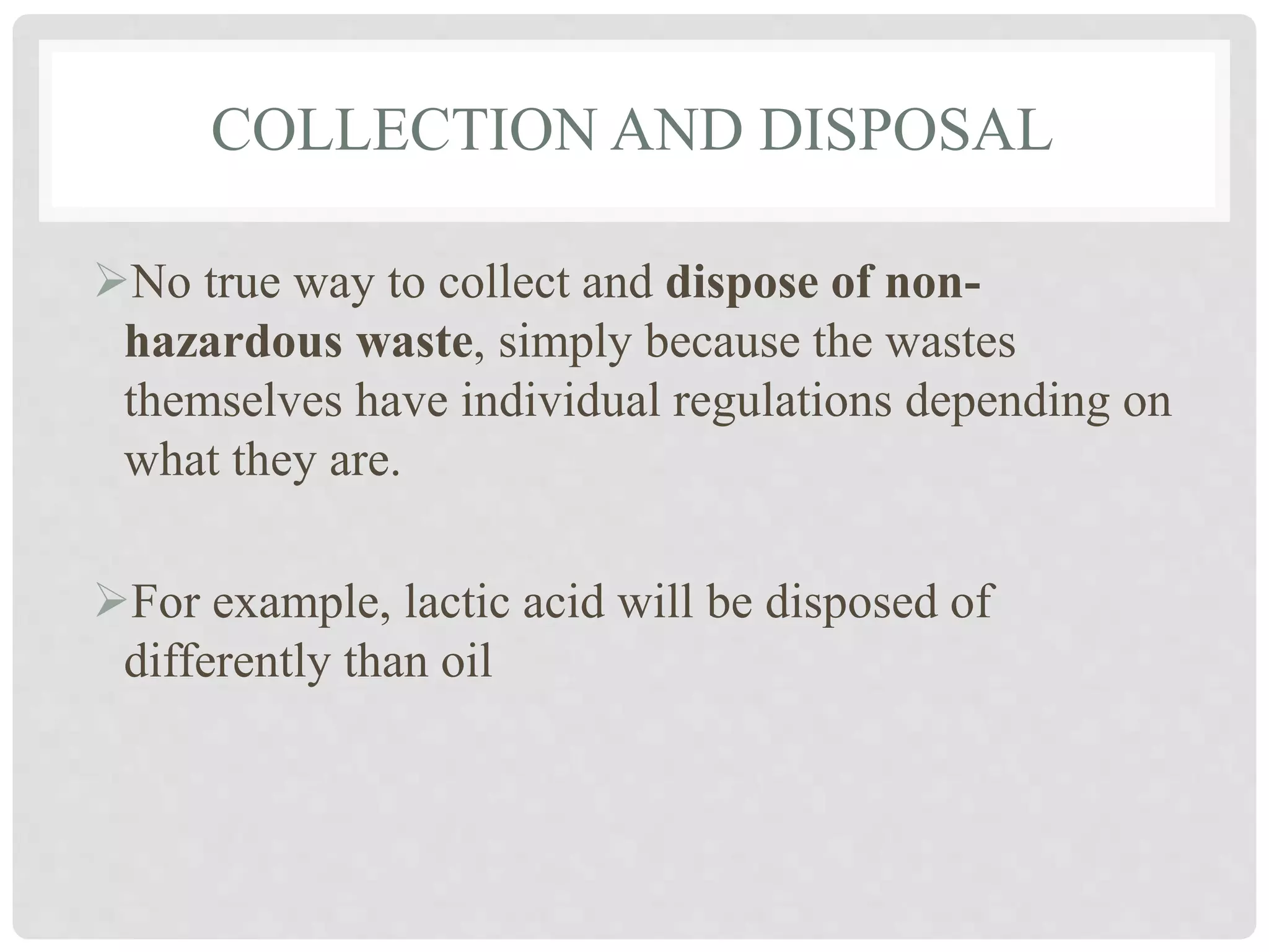 Non-Hazardous Waste Management Technologies | PPTX