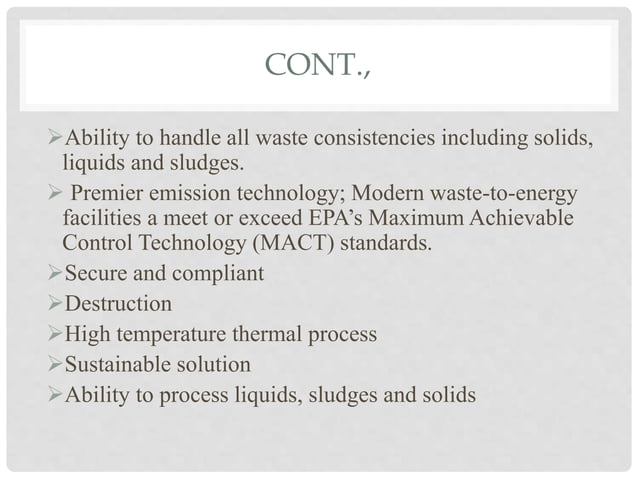 Non-Hazardous Waste Management Technologies | PPTX | Environmental ...