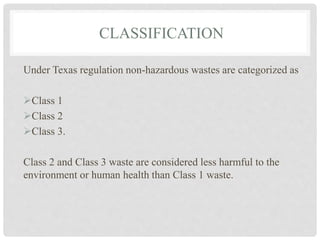 Non-Hazardous Waste Management Technologies | PPTX
