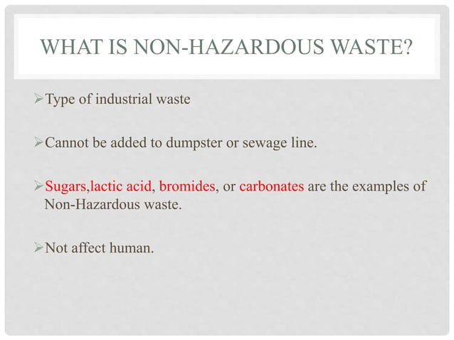 Non-Hazardous Waste Management Technologies | PPTX | Environmental ...
