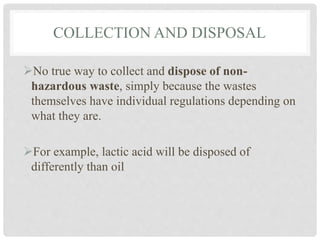 Non-Hazardous Waste Management Technologies | PPTX