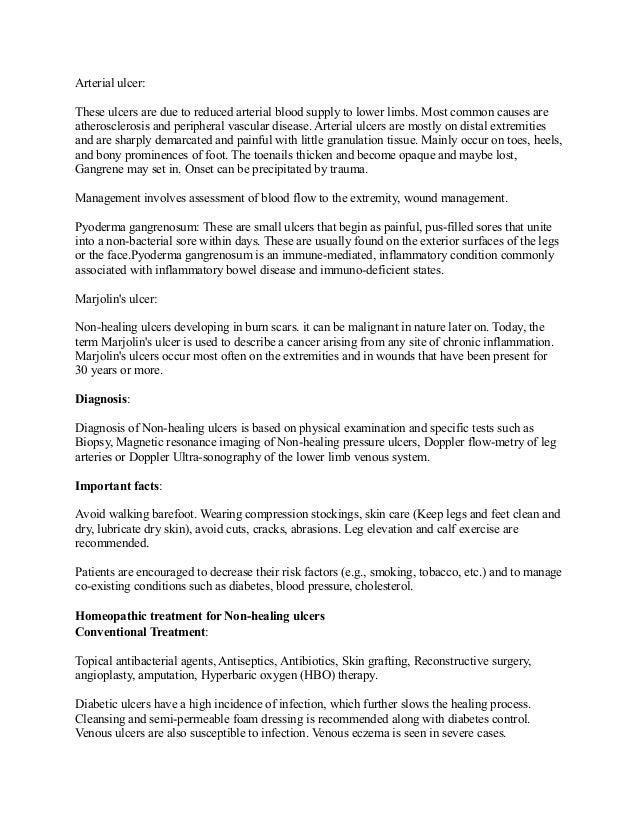 Effective treatment for non healing ulcer in Mindheal Homeopathy clinic ...