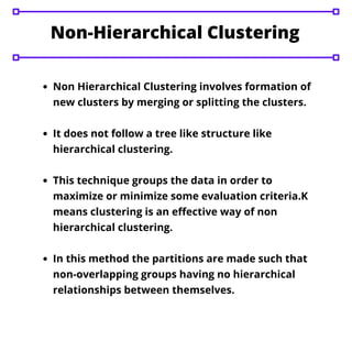 Non hierarchical clustering | PDF