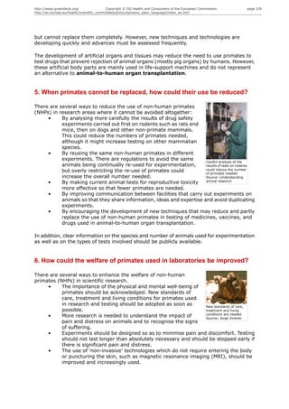 Non-human primates in research and safety testing | PDF