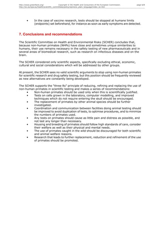 Non-human primates in research and safety testing | PDF