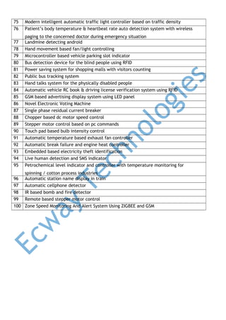 Non ieee embedded projects | DOC