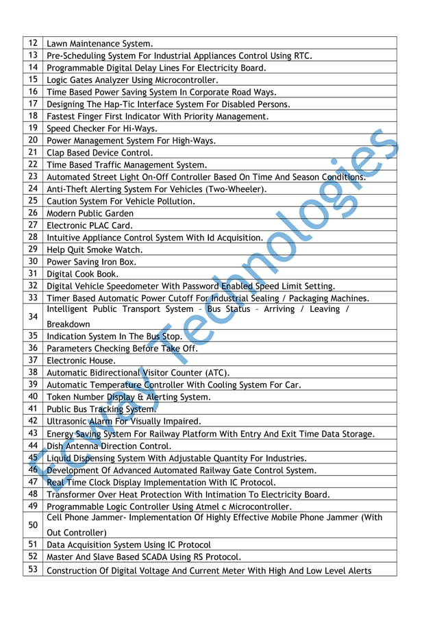 Non ieee embedded projects | DOC