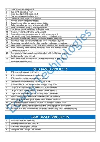 Non ieee embedded projects | DOC