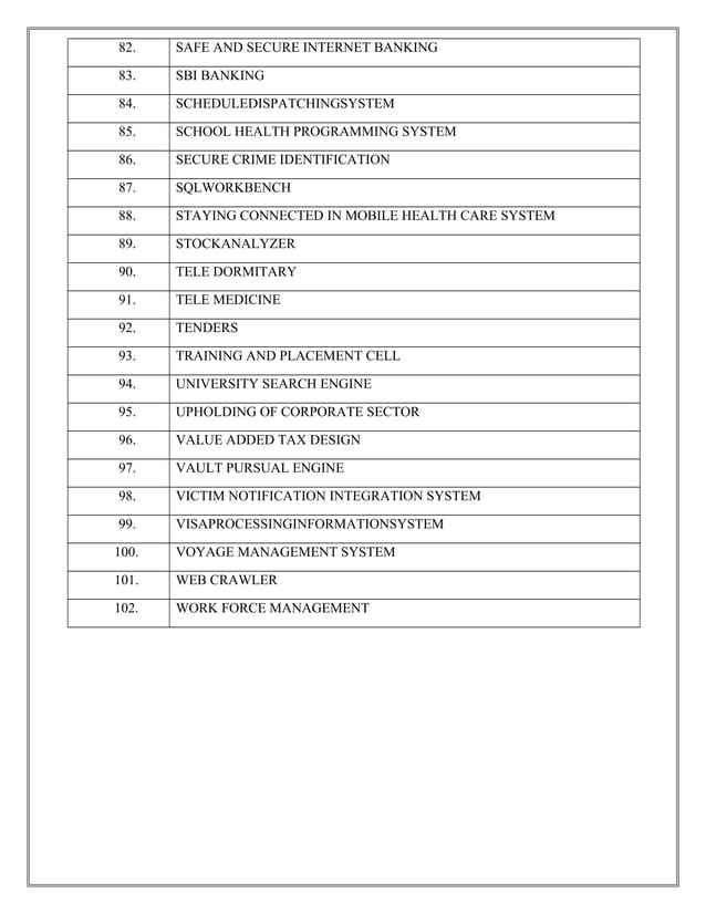 Non ieee java projects list | PDF