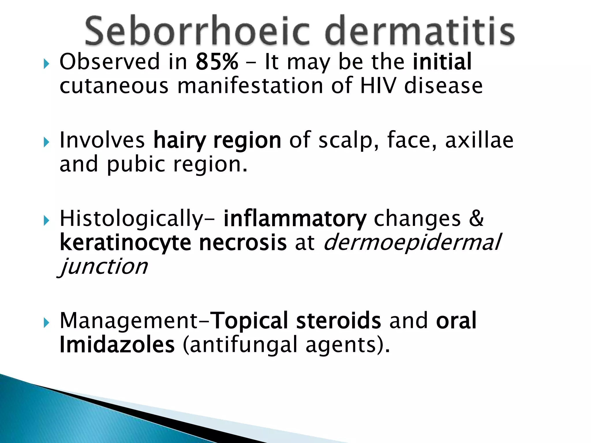 Non infectious cutaneous manifestations of HIV | PPTX