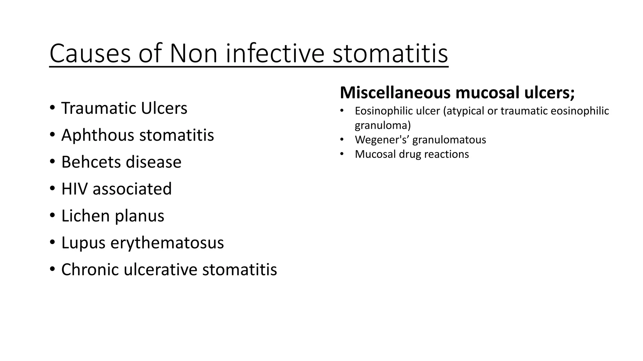 Non infectivive stomatitis [autosaved] | PPTX