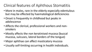 Non infectivive stomatitis [autosaved] | PPTX