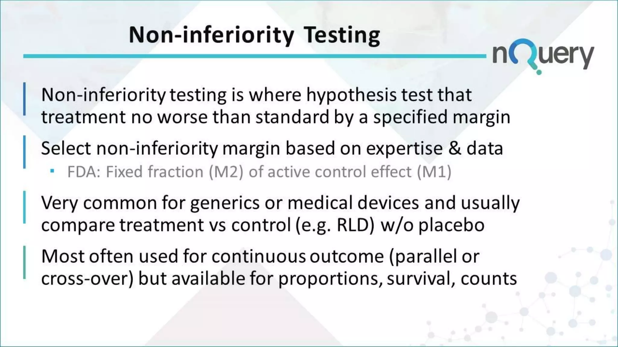 Non-inferiority and Equivalence Study design considerations and sample ...