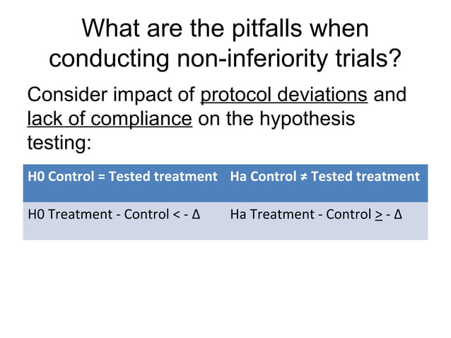 Non inferiority clinical trials | PPT