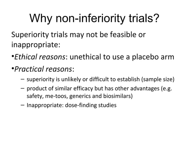 Non inferiority clinical trials | PPT