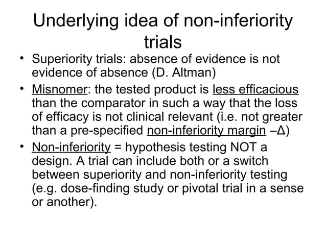 Non inferiority clinical trials | PPT