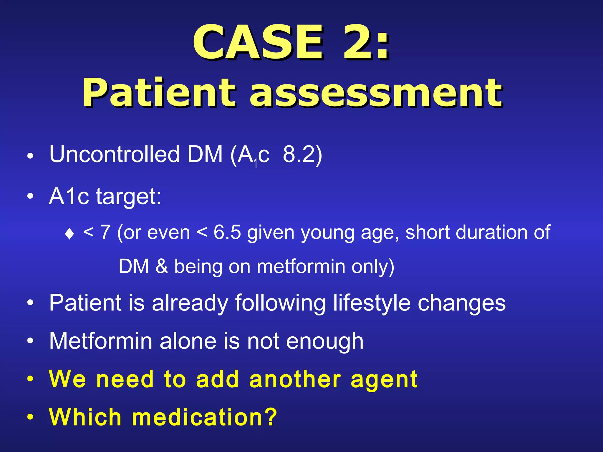 Non insulin glucose-lowering therapy in type 2 DM | PPT