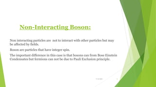 Non interacting Bose gas | PPT