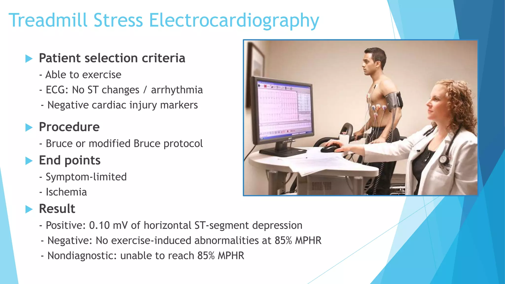 Non invasive cardiac testing for acute coronary syndrome | PPT