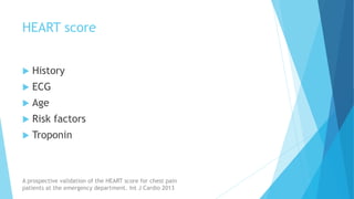 Non invasive cardiac testing for acute coronary syndrome | PPTX