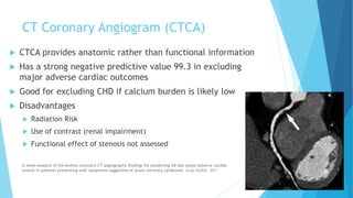 Non invasive cardiac testing for acute coronary syndrome | PPT