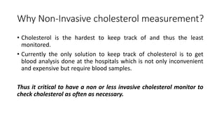 Non invasive cholesterol measurement- Study | PPT