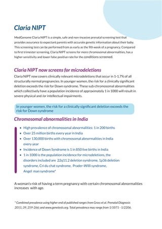 Non invasive prenatal test brochure | PDF