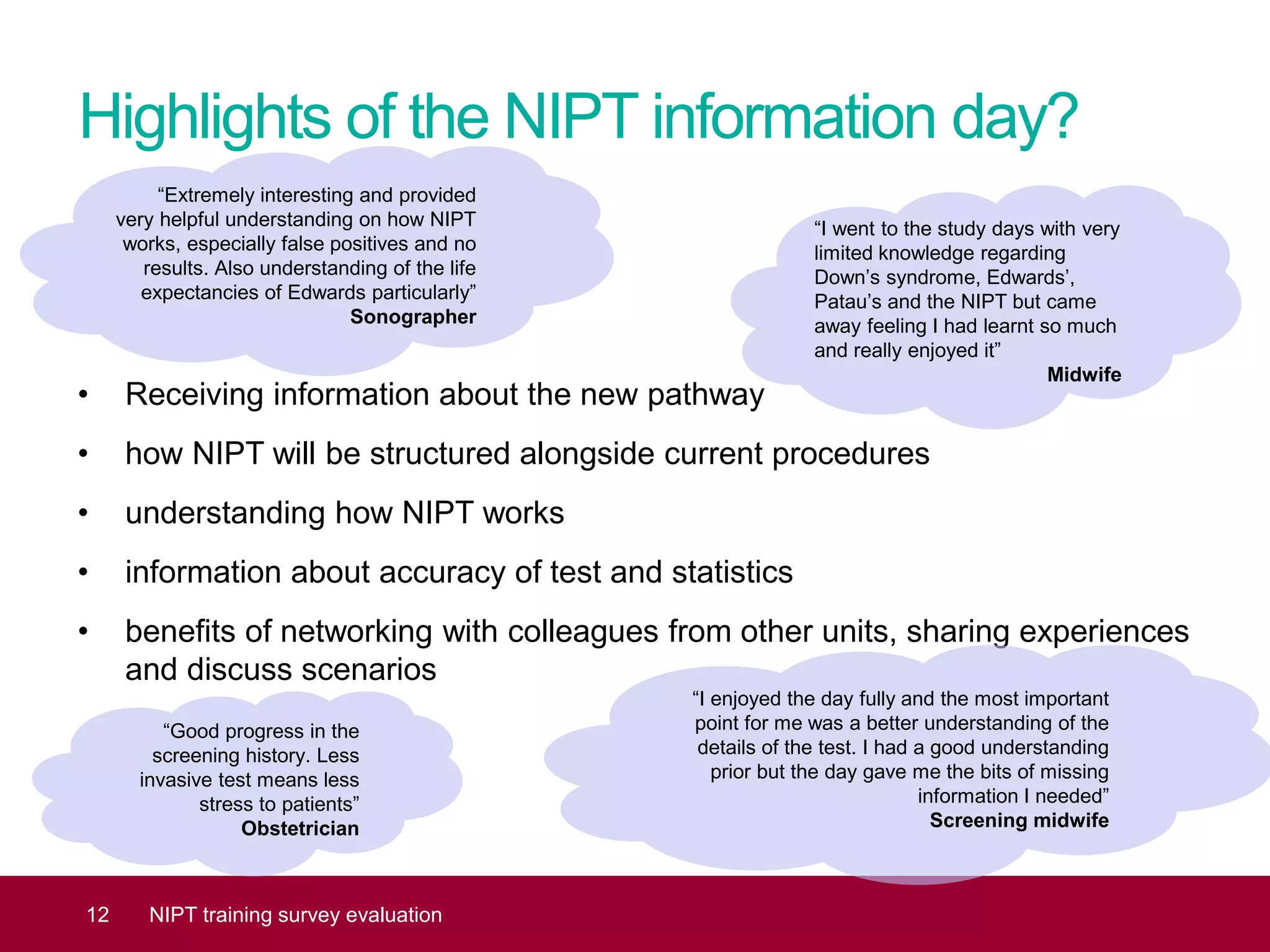 Non invasive prenatal testing training evaluation | PPTX