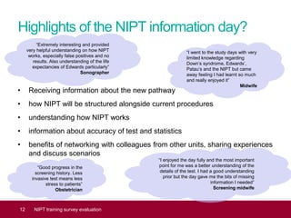 Non invasive prenatal testing training evaluation | PPTX