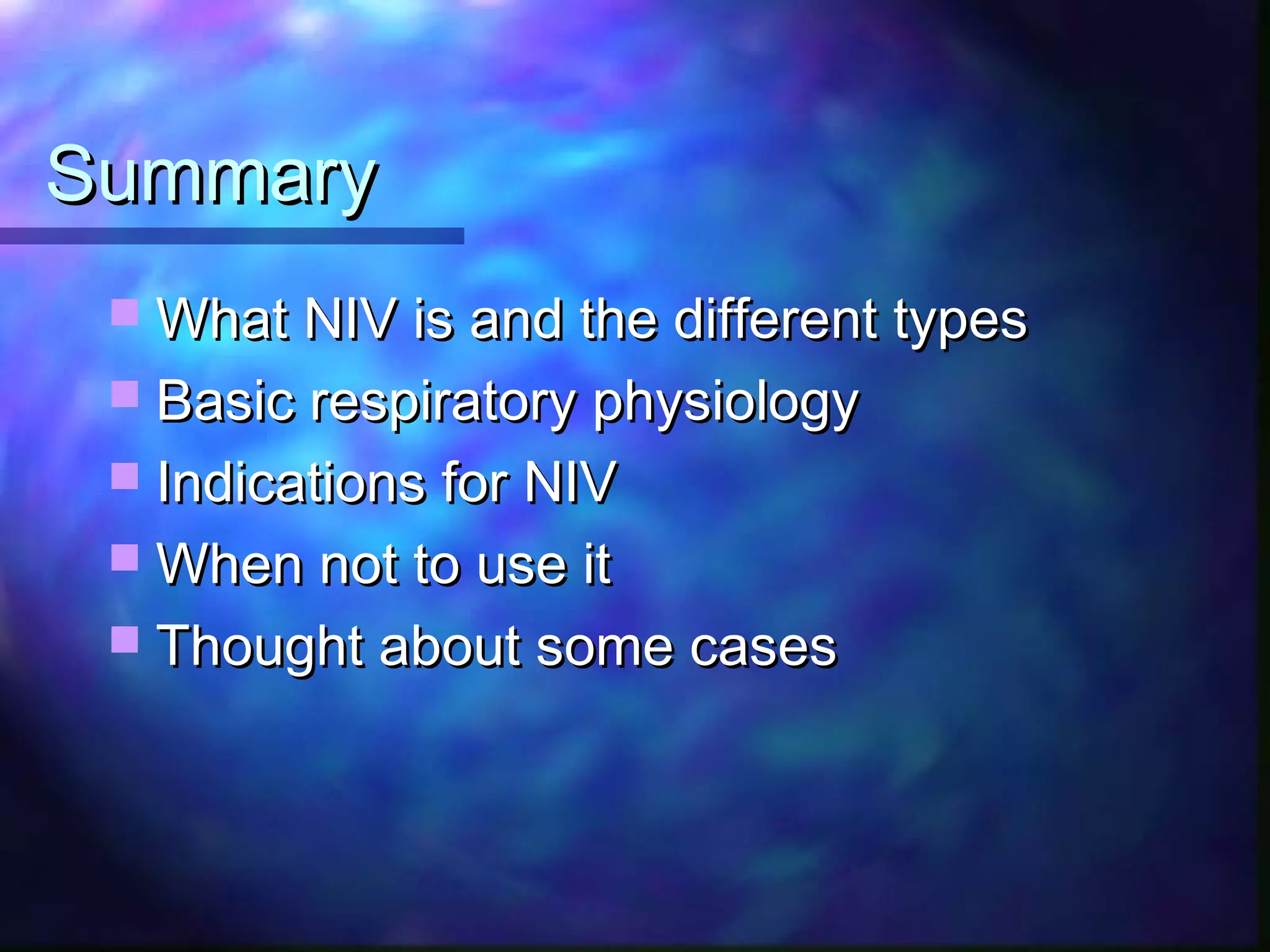 Non invasive ventilation | PPT