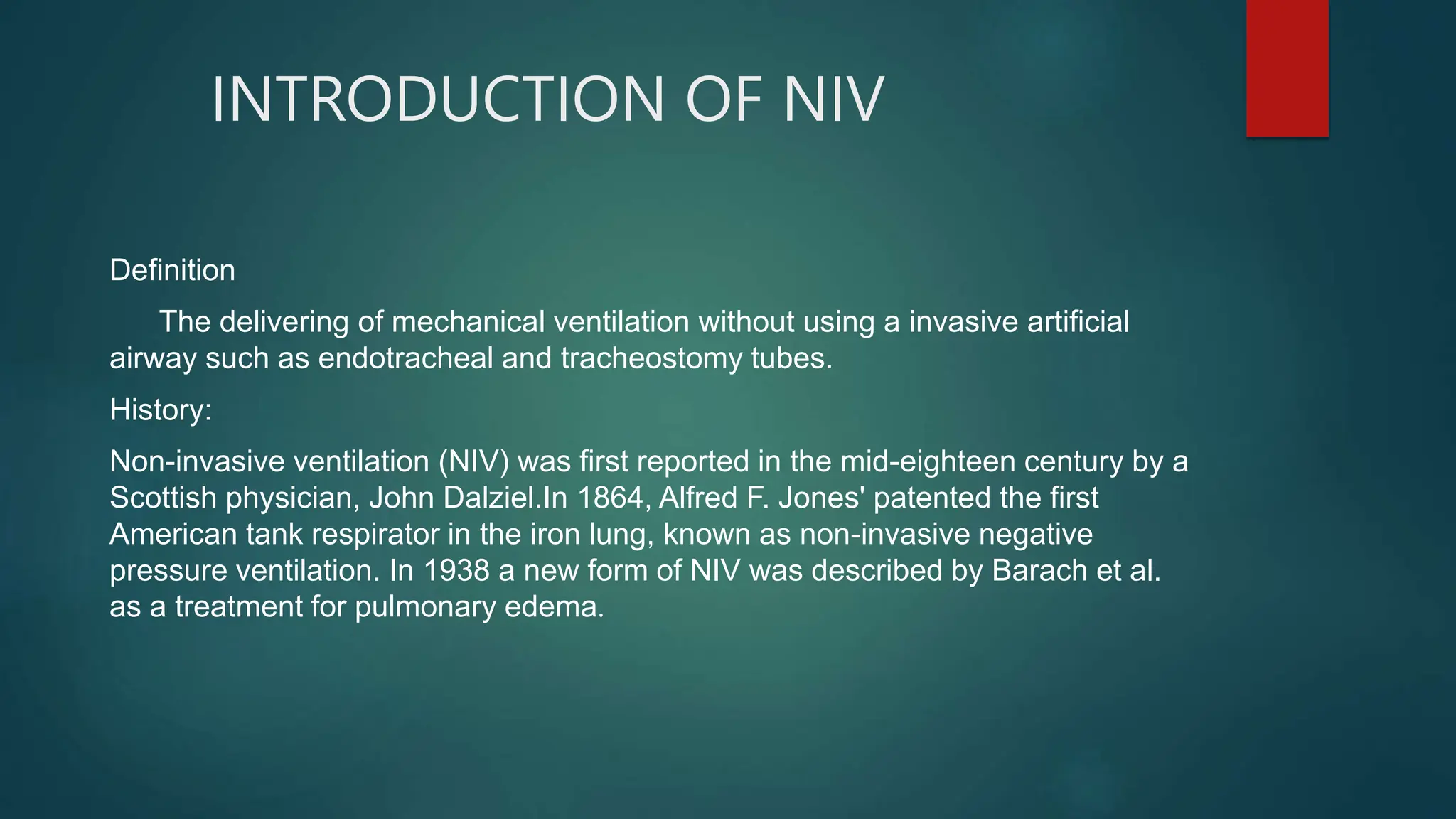 NON-INVASIVE VENTILATION A TYPE OF VENTILATION | PPTX