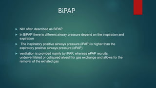 NON-INVASIVE VENTILATION A TYPE OF VENTILATION | PPTX