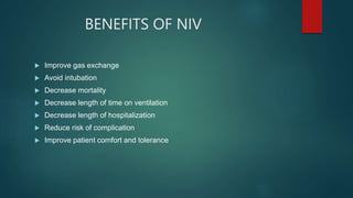 NON-INVASIVE VENTILATION A TYPE OF VENTILATION | PPTX