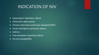 NON-INVASIVE VENTILATION A TYPE OF VENTILATION | PPTX