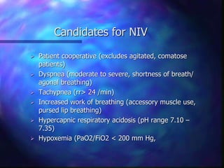 Non invasiveventilation-rt | PPT