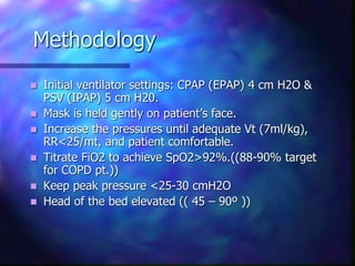 Non invasiveventilation-rt | PPT | Free Download