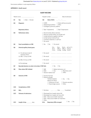 Non invasive ventilation in acute respiratory failure | PDF
