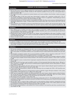 Non invasive ventilation in acute respiratory failure | PDF
