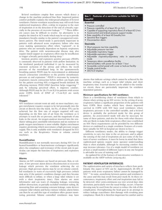 Non invasive ventilation in acute respiratory failure | PDF