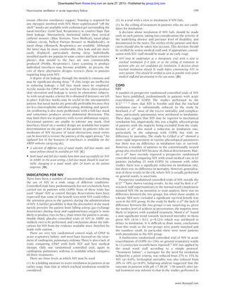 Non invasive ventilation in acute respiratory failure | PDF