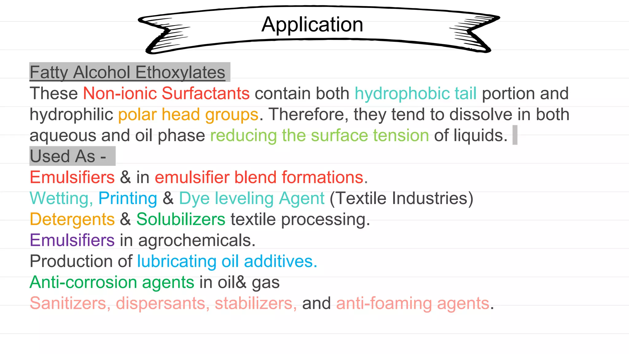 Non -ionic surfactants and their application | PPTX