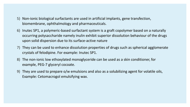 Non-ionic surfactants and their applications | PPTX